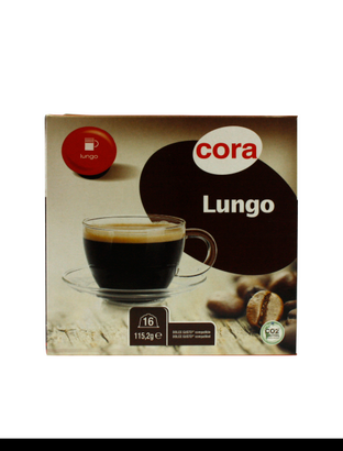 Cora Café pods lungo - 16 pièces - Foodlux